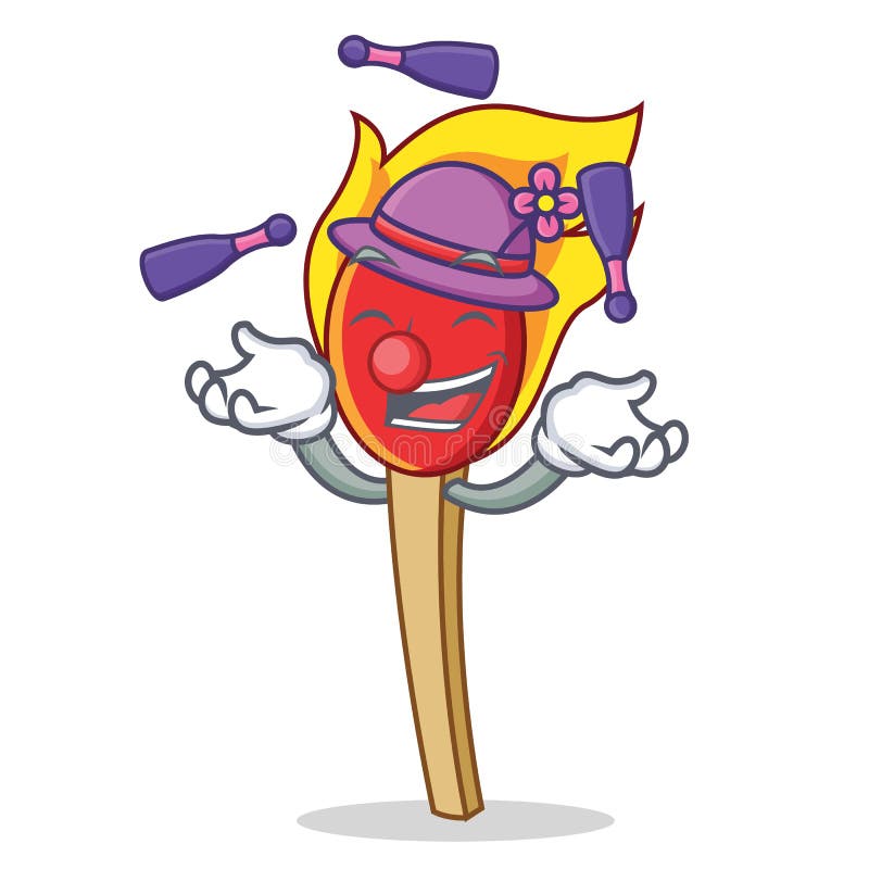 Juggling Match Stick Mascot Cartoon Stock Vector - Illustration of ...