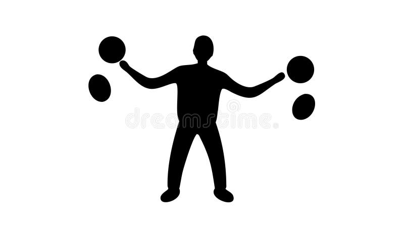 Juggling Person Performer Skill Balance Icon, Vector Design Generative ...