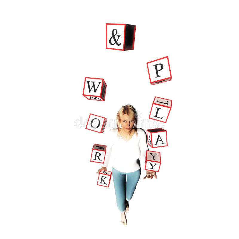 Juggling Work and Play stock illustration. Illustration of concept ...