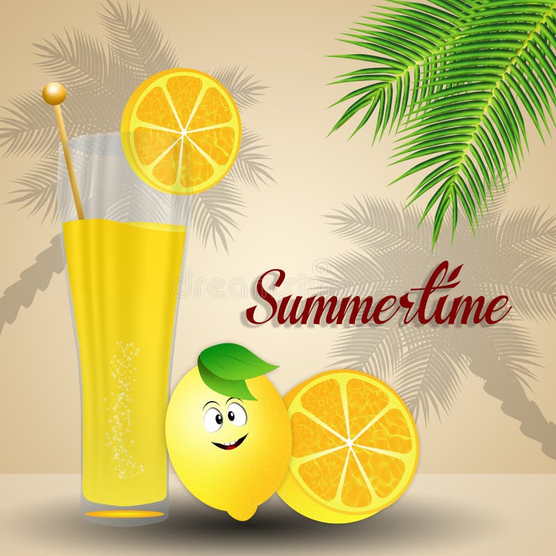 Jugo de la limonada stock de ilustración. Ilustración de fruta - 42095093