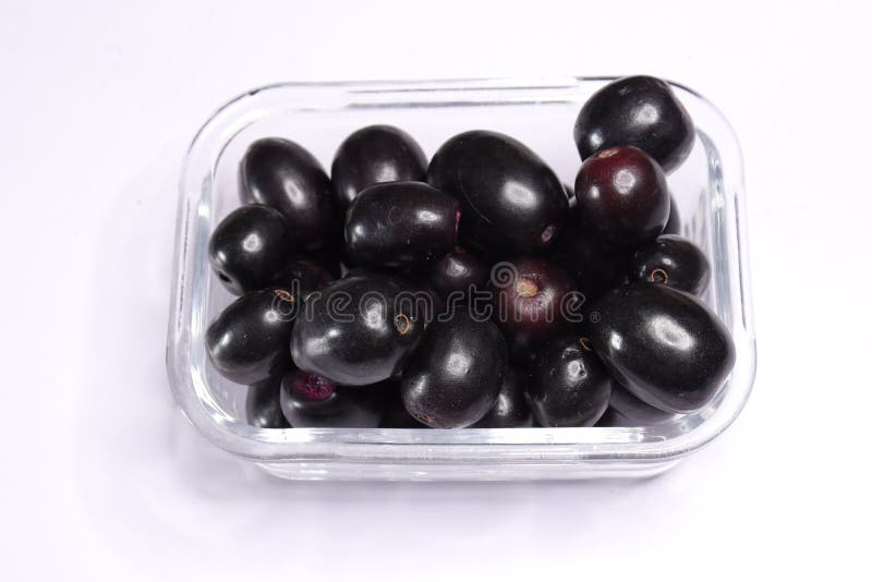 Jugo Jambolan De Ciruela O Java De Ciruela Sobre Fondo Blanco Imagen de ...