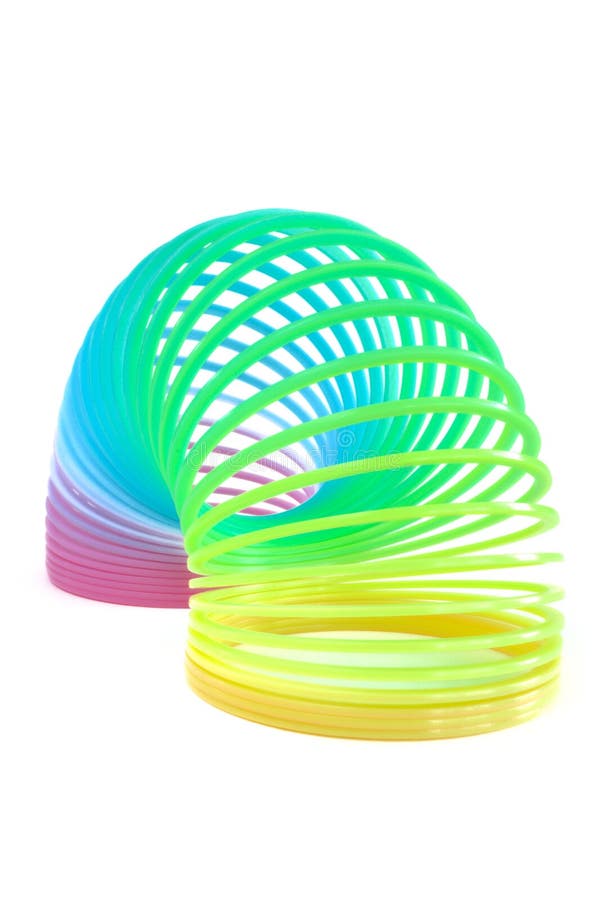 Juguete Multicolor Del Resorte Aislado En Blanco Imagen editorial ...