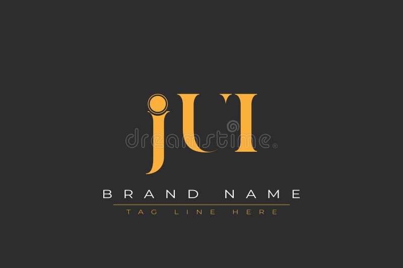 JUI Abstract Letter Logo Design Stock Vector - Illustration of font ...