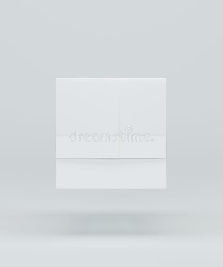 Juice Box Bottom View. Carton Box Mock-up. White Clear Empty Box. 3d ...