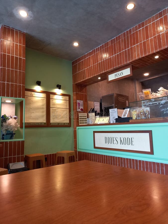 The Juice Cafe with Classic Modern Style Editorial Stock Image - Image ...