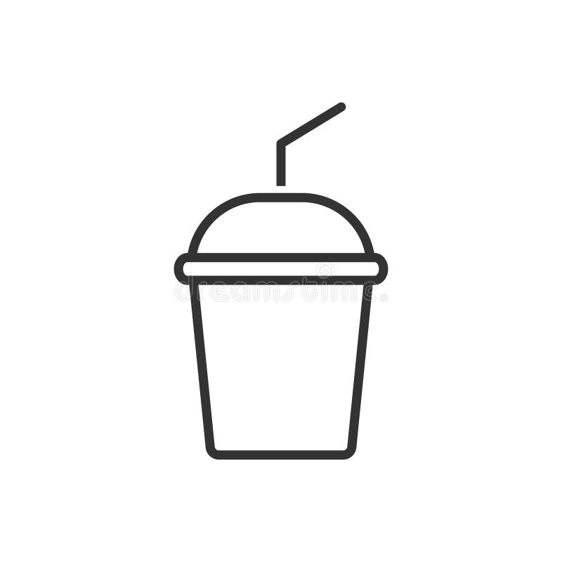 Juice Cup Icon - Plastic Cup Icon - Drink Cup Icon Stock Vector ...