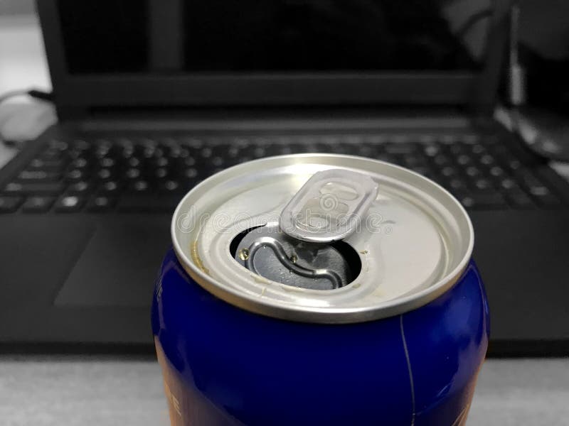 Juice Dose in Front of a Computer Stock Photo - Image of juice ...