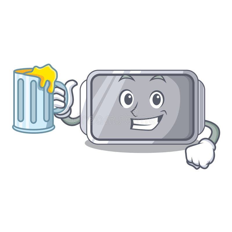 With Juice Empty Baking Tray Close with Character Stock Vector ...