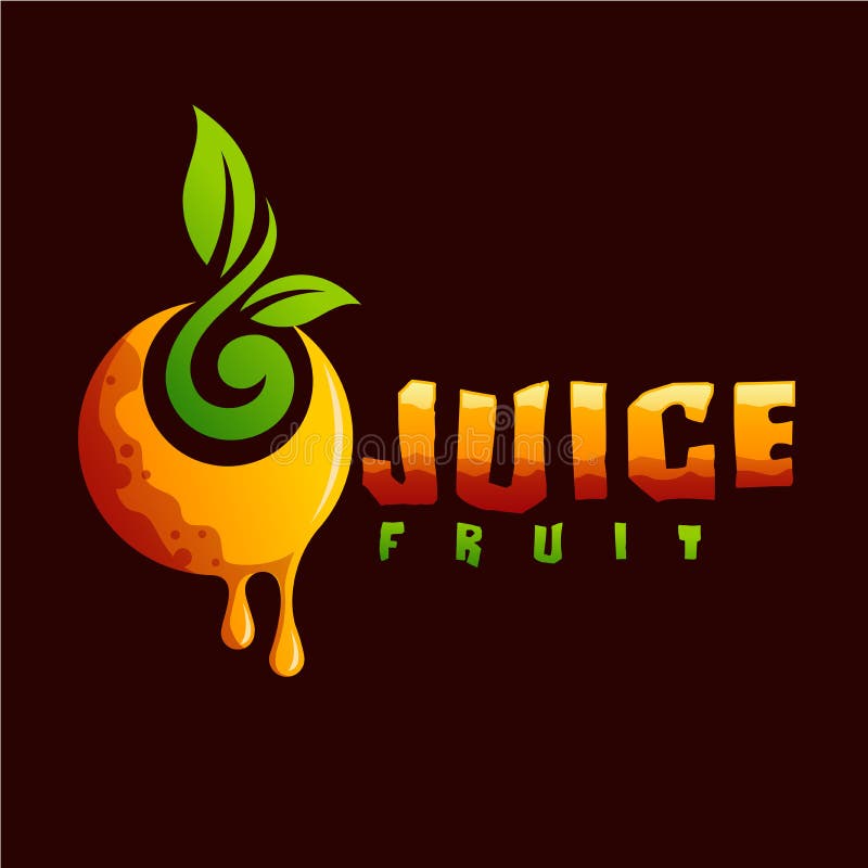 Juice Fruit Orange Mascot Design Logo Stock Vector - Illustration of ...