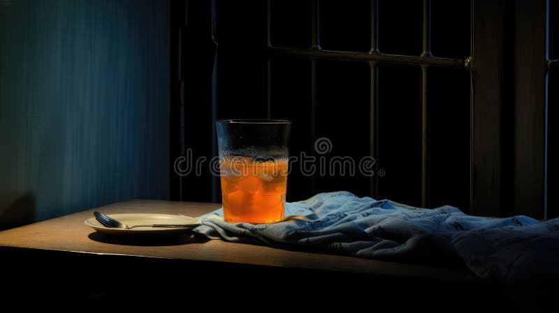 Juice glass half empty stock illustration. Illustration of stale ...