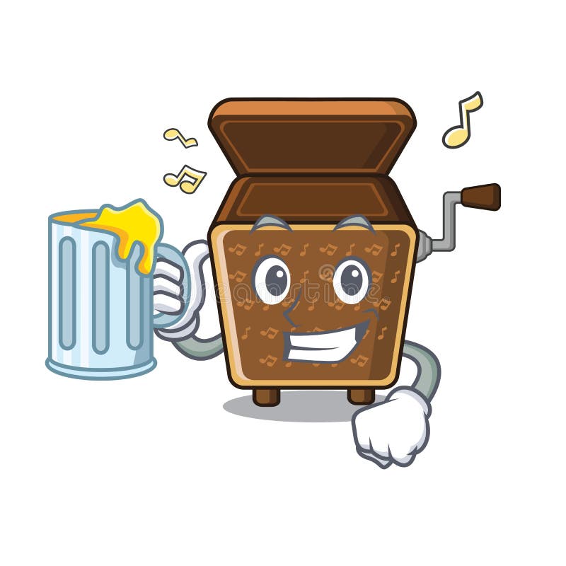 With Juice Music Box in the Mascot Shape Stock Vector - Illustration of ...