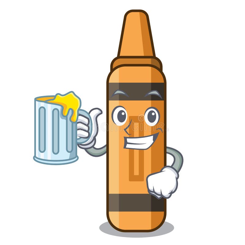 Crayon with a Beer stock vector. Illustration of brew - 70307433