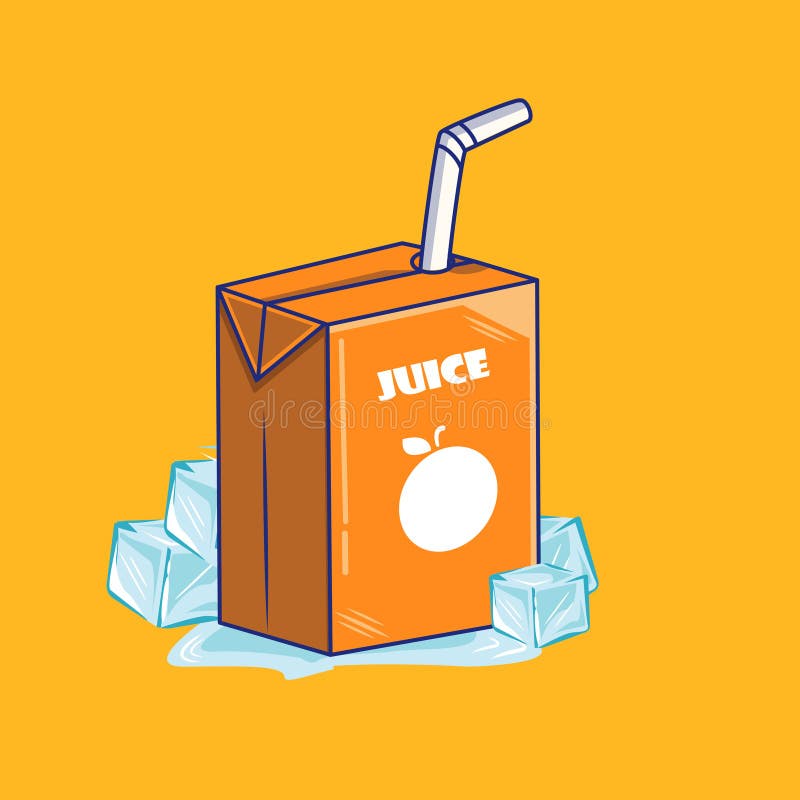 Juice Paper Box Vector and Ice Cube Stock Vector - Illustration of logo ...