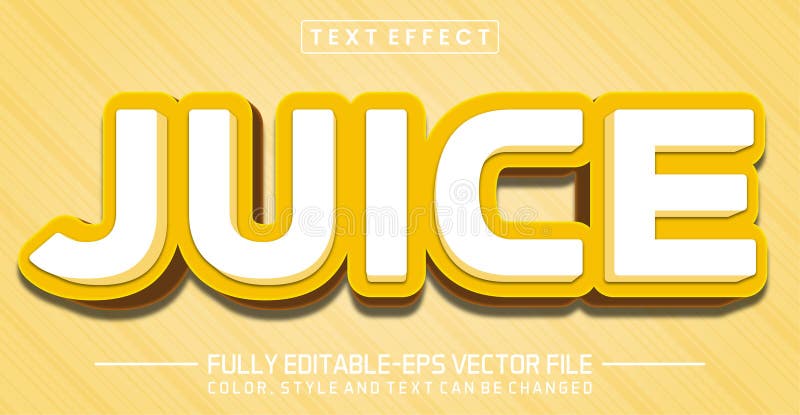 Juice Text Editable Style Effect Stock Vector - Illustration of ...