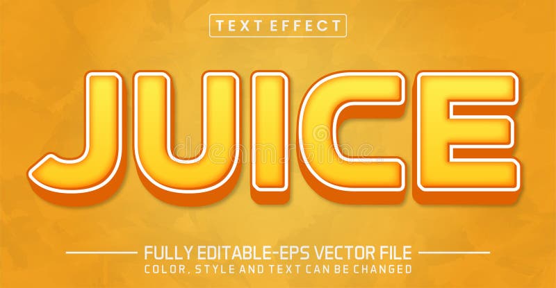 Juice Text Editable Style Effect Stock Vector - Illustration of bold ...