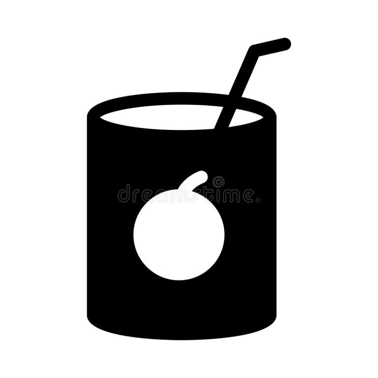 Juice Tray Vector Glyph Flat Icon Stock Vector - Illustration of flat ...