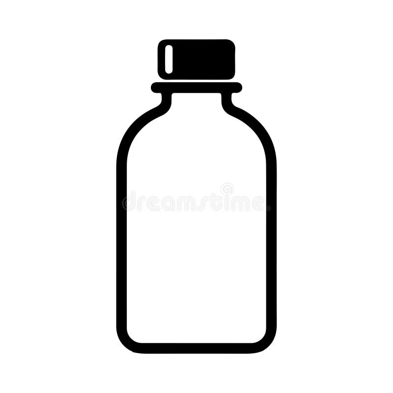 Juice or Water Bottle Icon. Bottle Plastic Pictogram Stock Vector ...