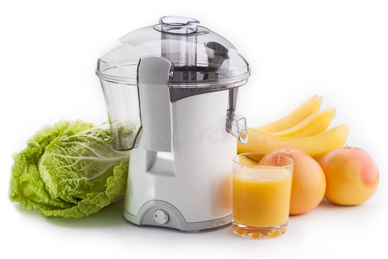 Juicer Machine Isolated on White Background Stock Photo - Image of ...