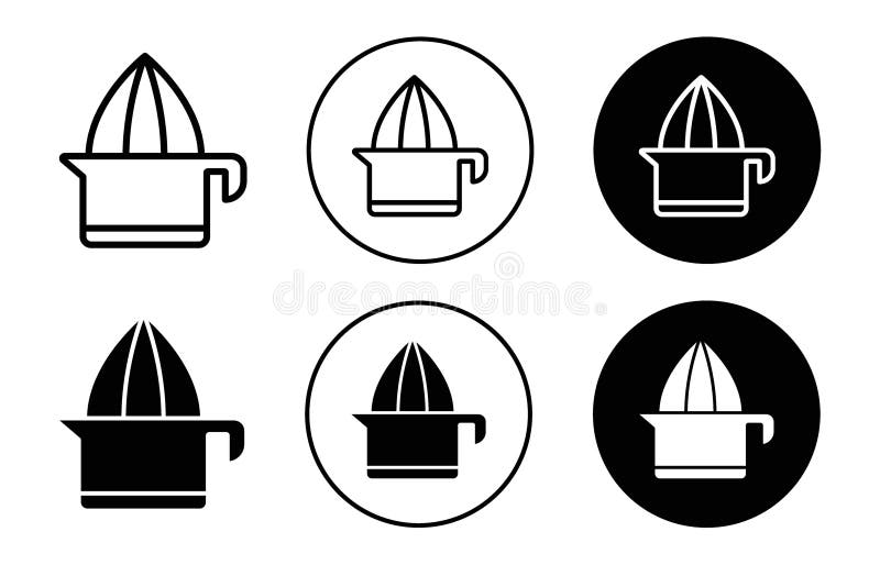 Juicer Squeezer Icon Outline Flat Icon Stock Vector - Illustration of ...