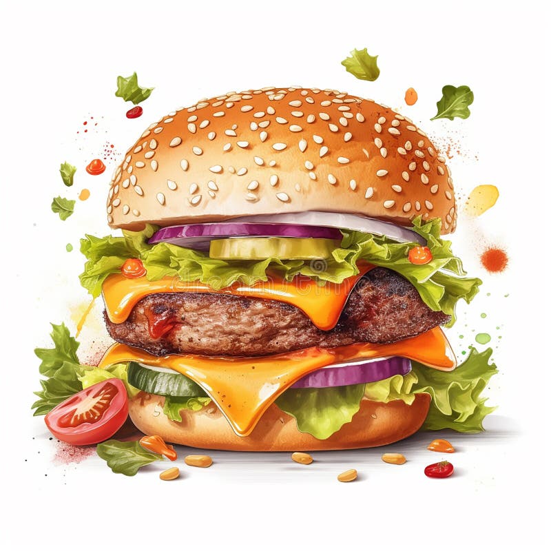 Burger Back Stock Illustrations – 310 Burger Back Stock Illustrations ...
