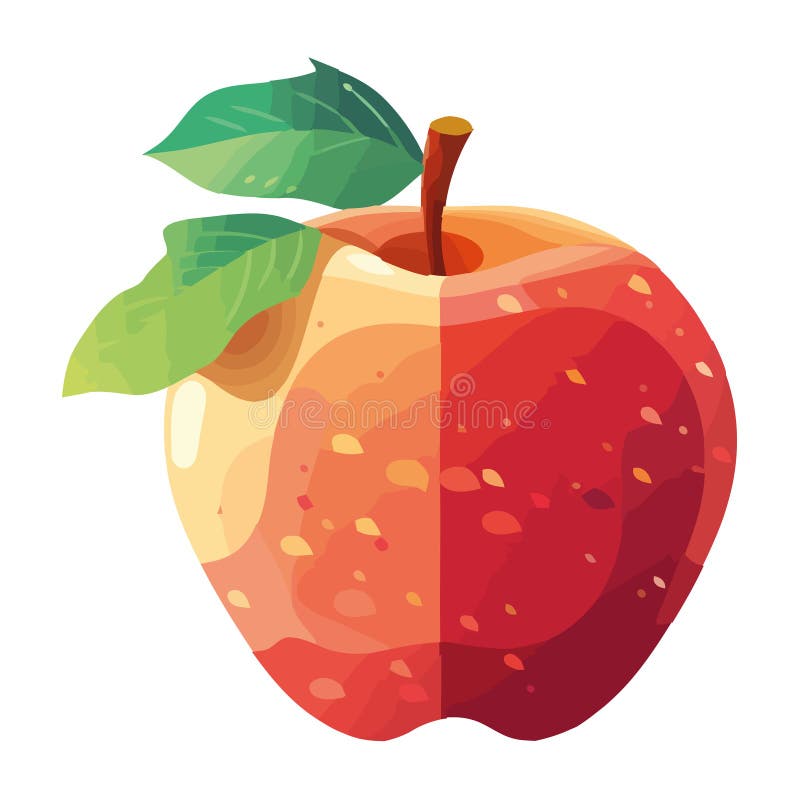 Juicy Apple, Symbol of Healthy Eating Stock Vector - Illustration of ...
