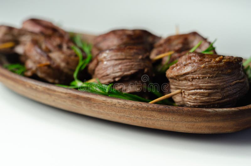 Juicy Beef, Fried and Cooked in the Shape of a Rose, Creatively Served ...