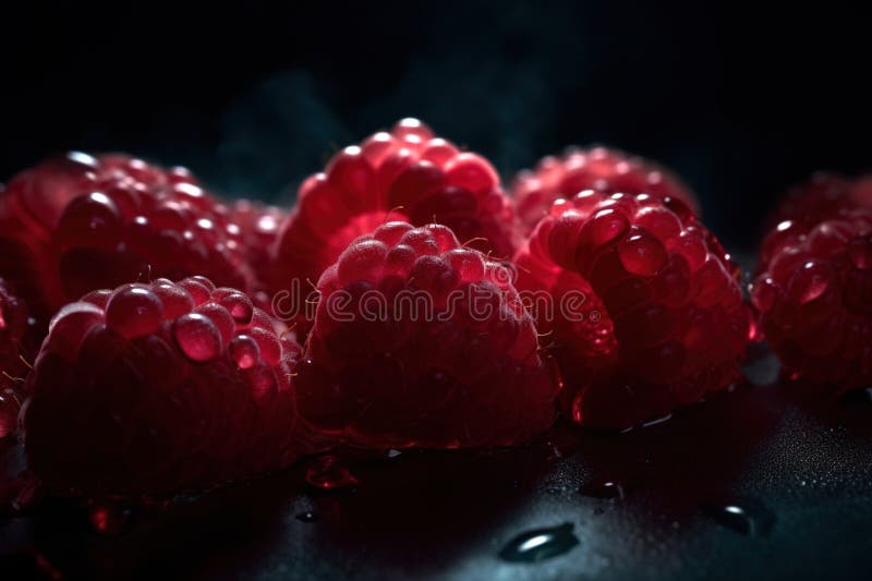 Juicy Berries: a Seamless Raspberry Background with Water Droplets ...