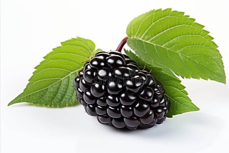 Juicy Blackberry Fruit Isolated on White Background High Quality Image ...