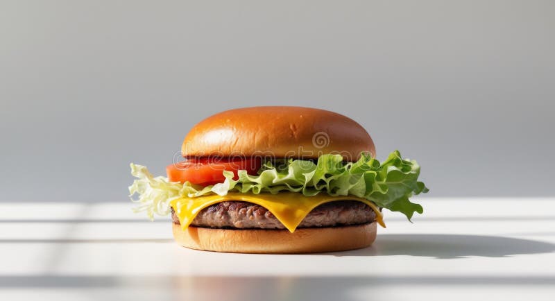 Juicy Cheeseburger Delicious Fast Food Meal Stock Photo - Image of ...