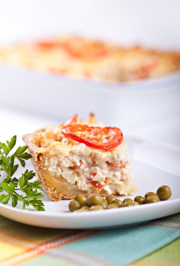 Juicy chicken pie stock image. Image of piece, dish, fork - 30368747