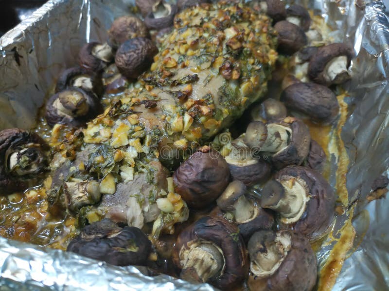 Juicy Cooked Chunk of Pork Meat Stock Photo - Image of cooked, juicy ...