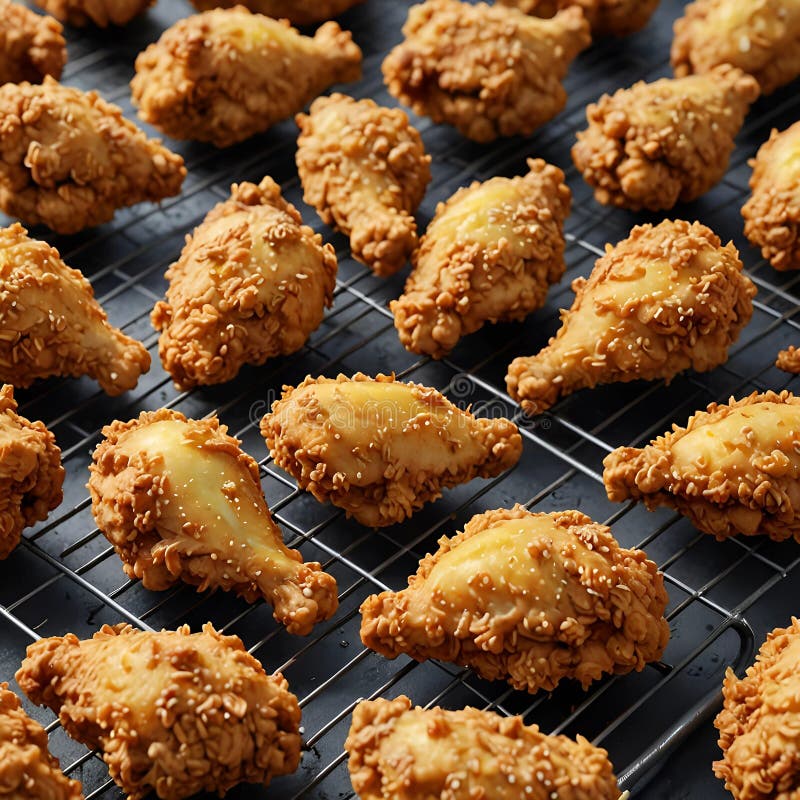 Juicy Fried Chicken Drumsticks with a Crunchy, Flavorful Coating. Stock ...