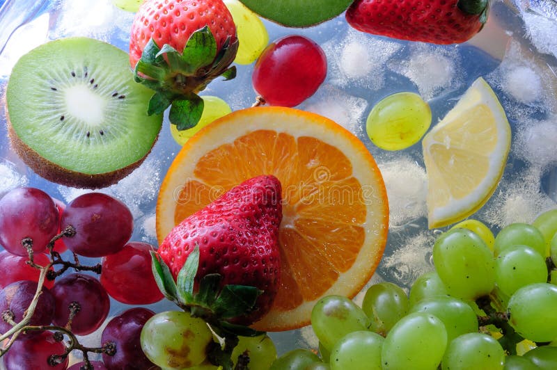Juicy fruits on ice stock photo. Image of sweet, juicy - 50644856