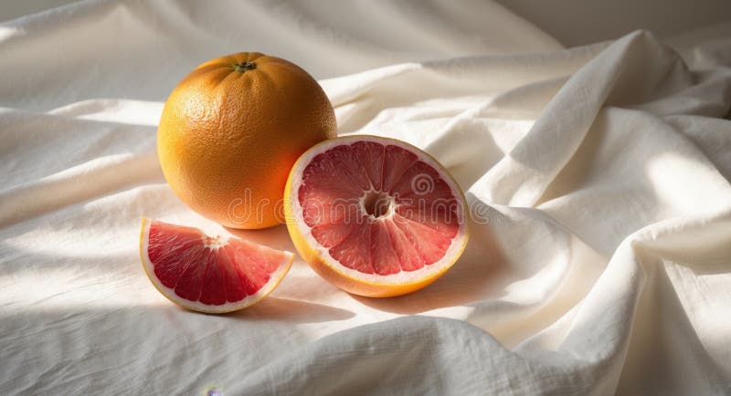 Juicy Grapefruit and Fresh Slice Display in a Bright and Inviting ...