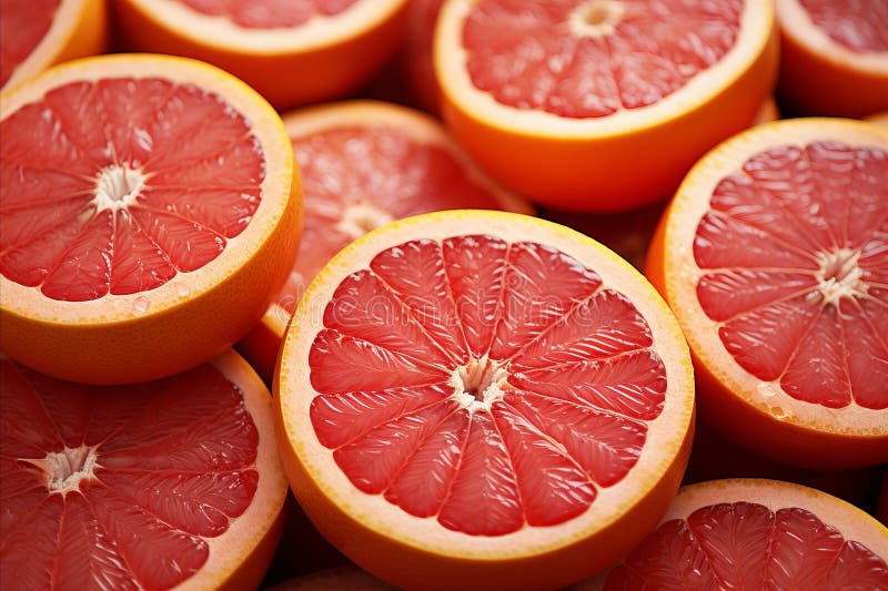 Juicy Grapefruit. Vibrant Colors and Freshness with Iridescent Texture ...