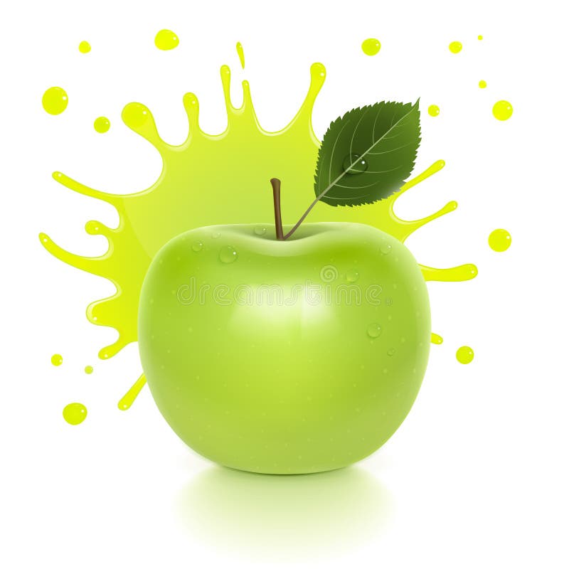 Apple splash vector stock vector. Illustration of orange - 119991817