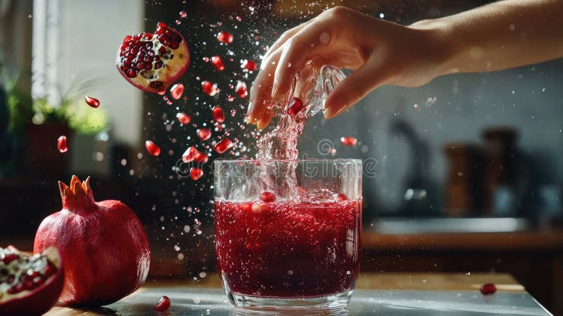 Juicy Grenade in Hands. Selective Focus Stock Photo - Image of healthy ...