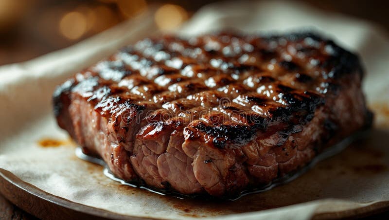 Juicy Grilled Meat with Perfect Grill Marks Stock Photo - Image of ...