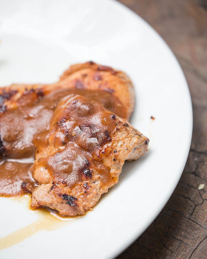 Juicy Grilled Pork Chop (neck Cut) Stock Image - Image of fried, fillet ...