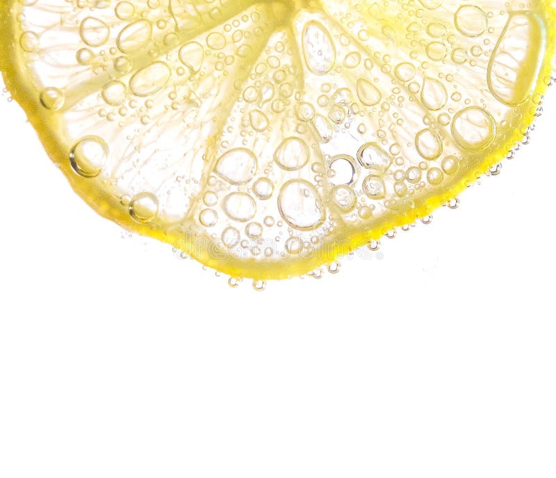Juicy Lime Slices with Bubbles Under Water Isolated on White Background ...