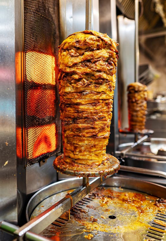 Shawarma spit stock image. Image of machine, eastern - 313146303