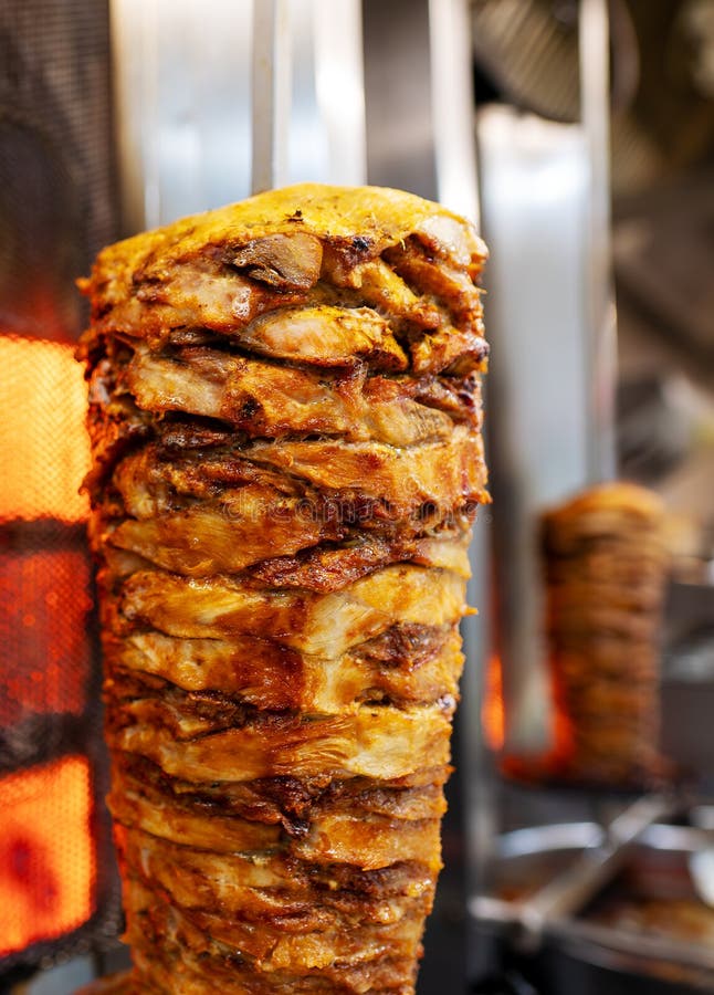 Shawarma spit stock image. Image of middle, turkish - 313146313