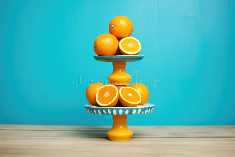Juicy Oranges Stacked High on a Citrus Stand Stock Photo - Image of ...