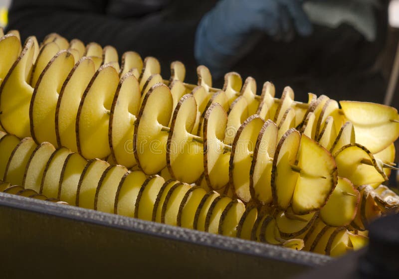 Juicy Potato in the Form of a Spiral. Stock Image - Image of color ...