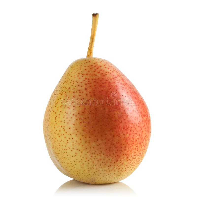 Juicy ripe red-yellow pear stock photo. Image of white - 98285104