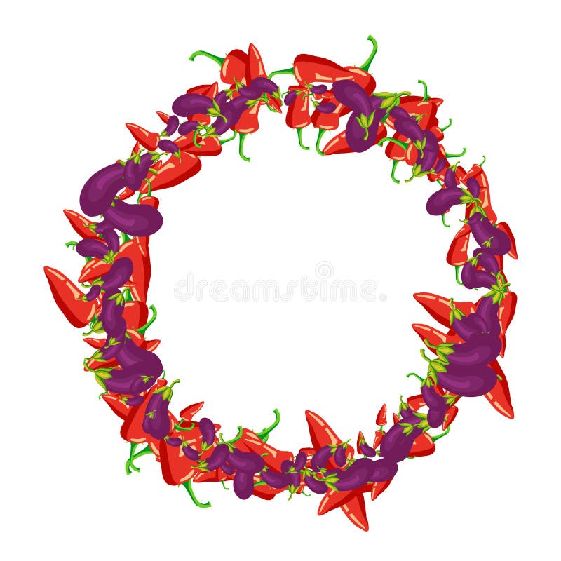 Juicy Round Frame Eggplant Chili Stock Illustrations – 3 Juicy Round ...
