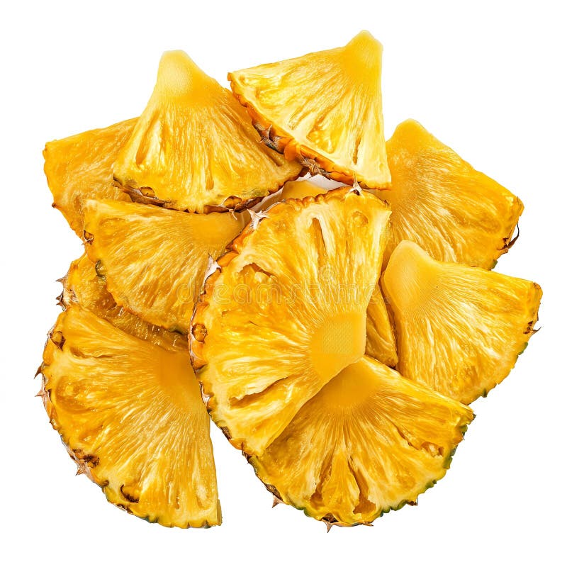 Juicy Slices of Fresh Pineapple Ready To Eat Tropical Fruit Delight ...