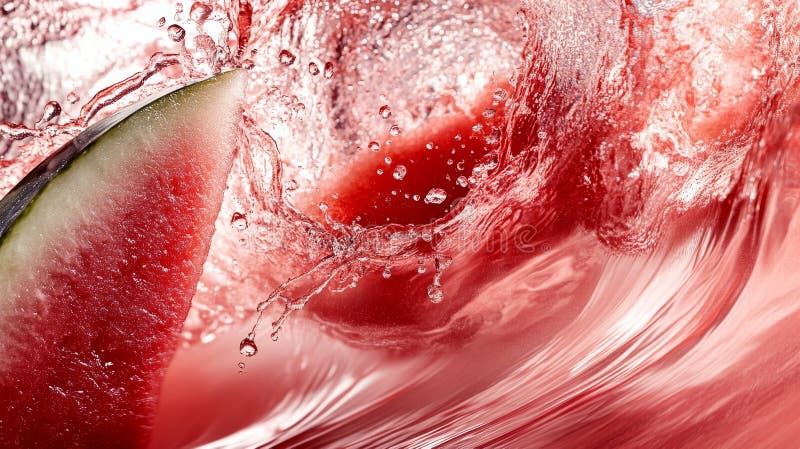 Juicy Slices and Water Droplets Make this Watermelon Splash Exceptionally Refreshing Stock Image ...