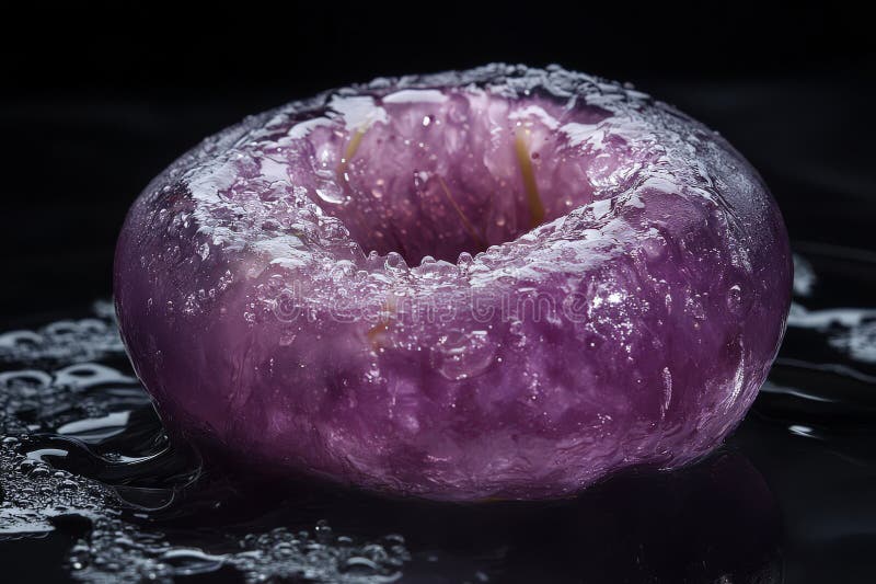 Juicy Split Purple Grape on Black Stock Illustration - Illustration of ...