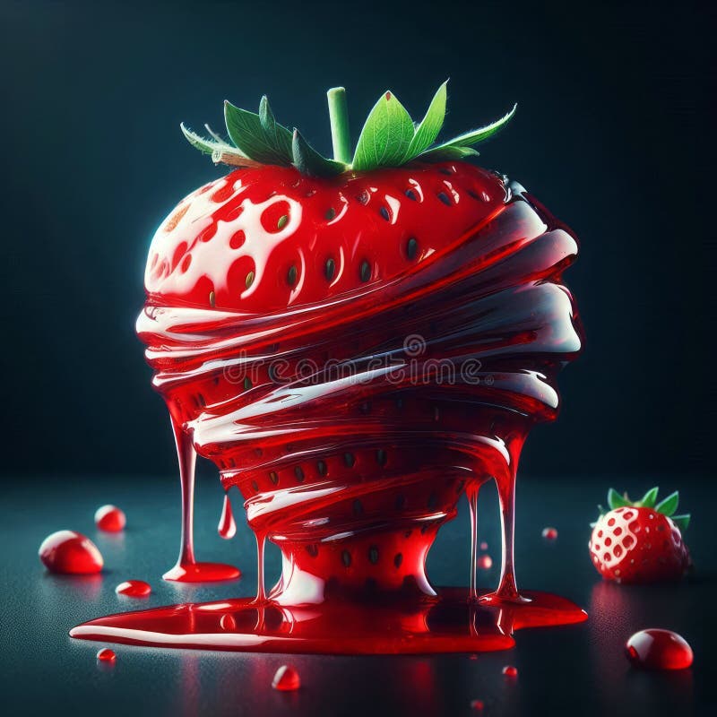Juicy strawberry abstract stock illustration. Illustration of juice ...